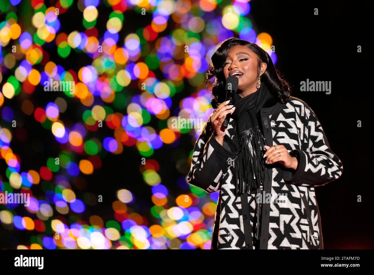 Samara Joy performs after President Joe Biden and first lady Jill Biden ...