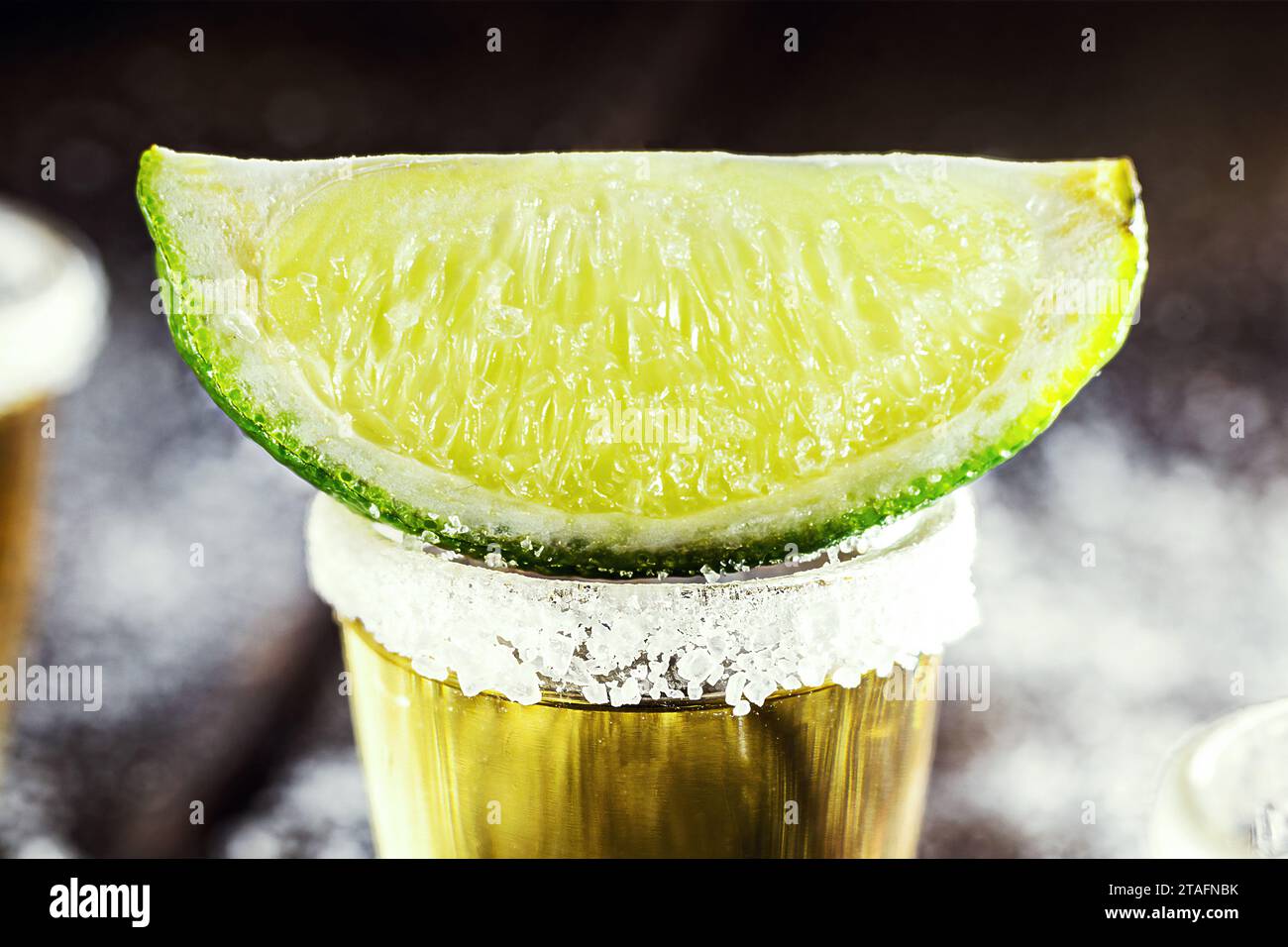 distilled blue agave drink called tequila, consumed with salt and lemon ...