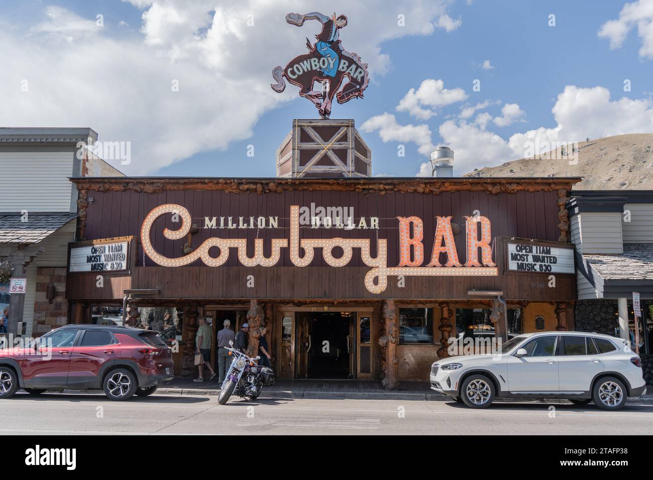Jackson, Wyoming - September 13, 2023: The Million Dollar Cowboy Bar is ...