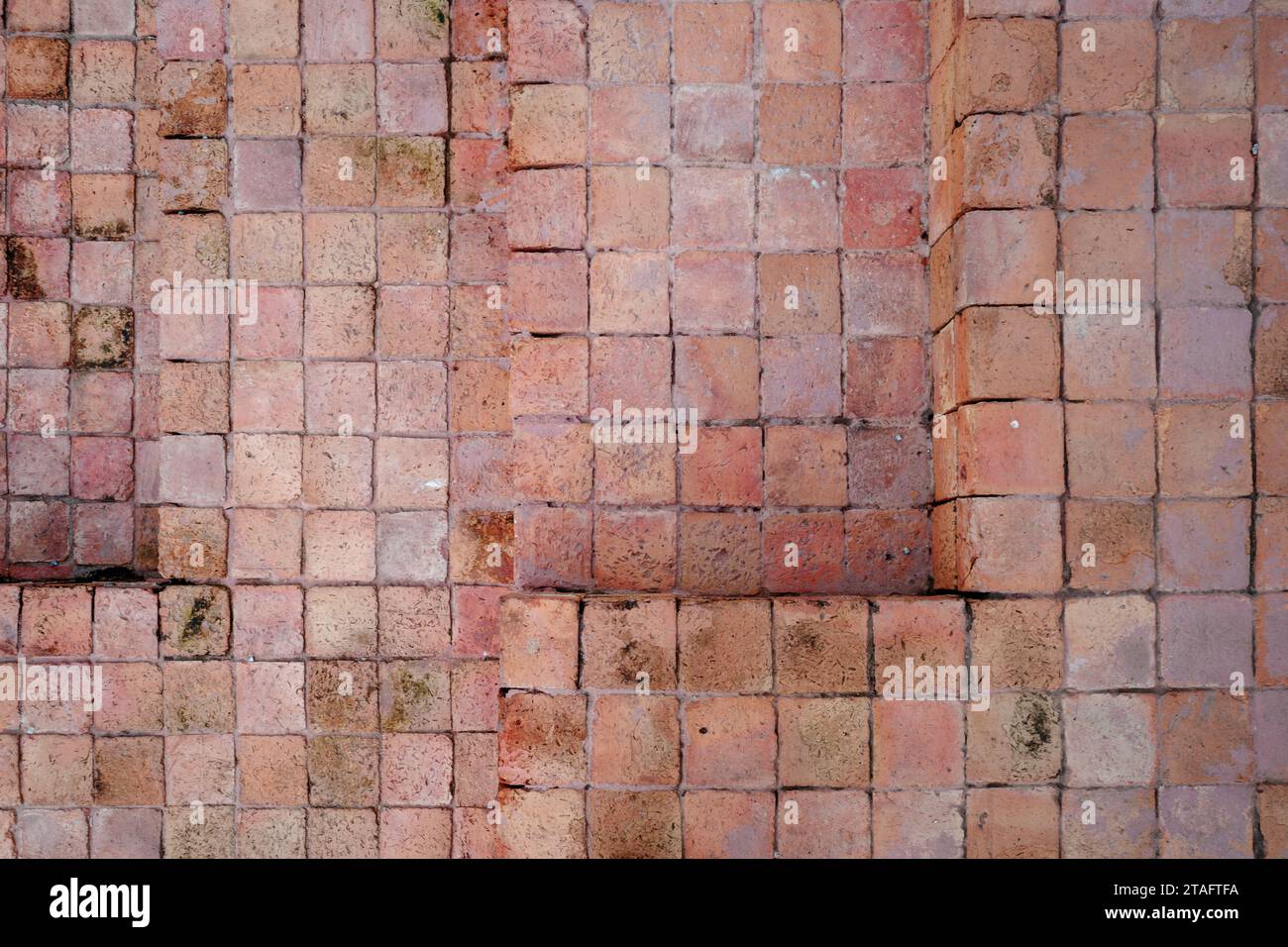 Brick with square shape arrange on grid pattern Stock Photo - Alamy