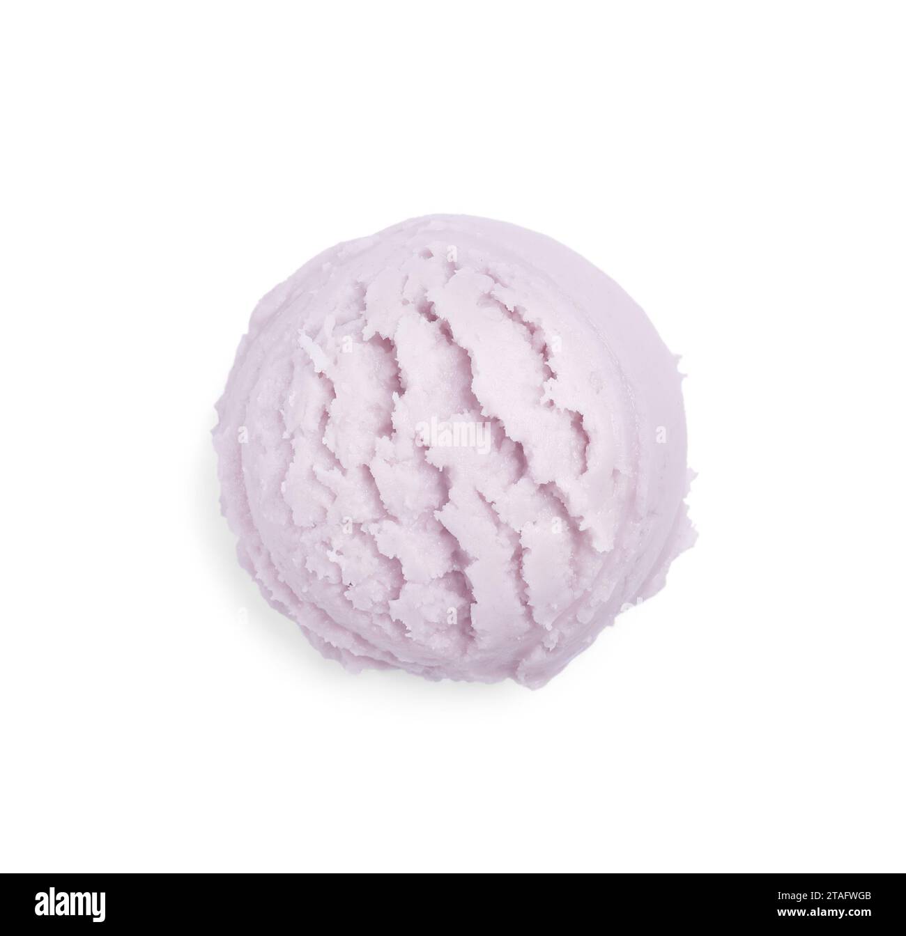 Scoop of tasty ice cream isolated on white, top view Stock Photo - Alamy