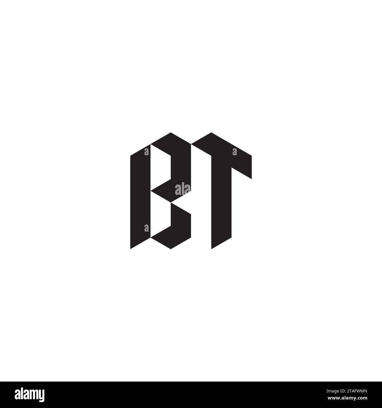 BT initial logo letters in high quality professional design that will ...