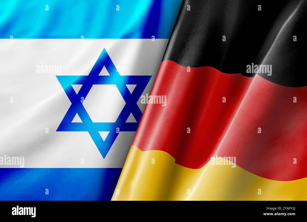 International relations. National flags of Germany and Israel Stock ...