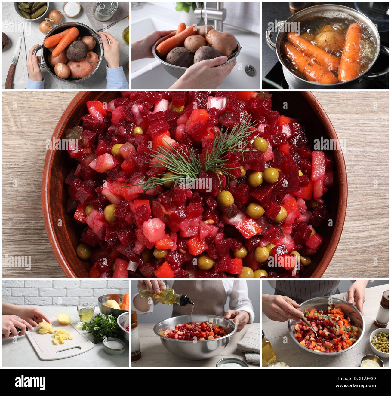 Step by step recipe of delicious vinaigrette salad, set with photos of ...