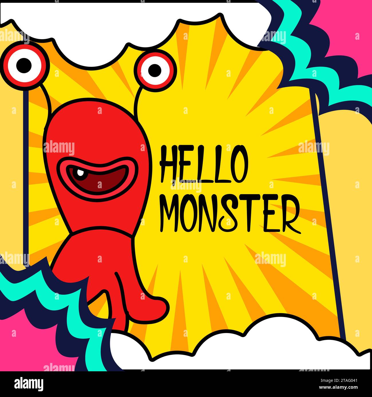 comic book with monsters, halloween background Stock Vector Image & Art ...