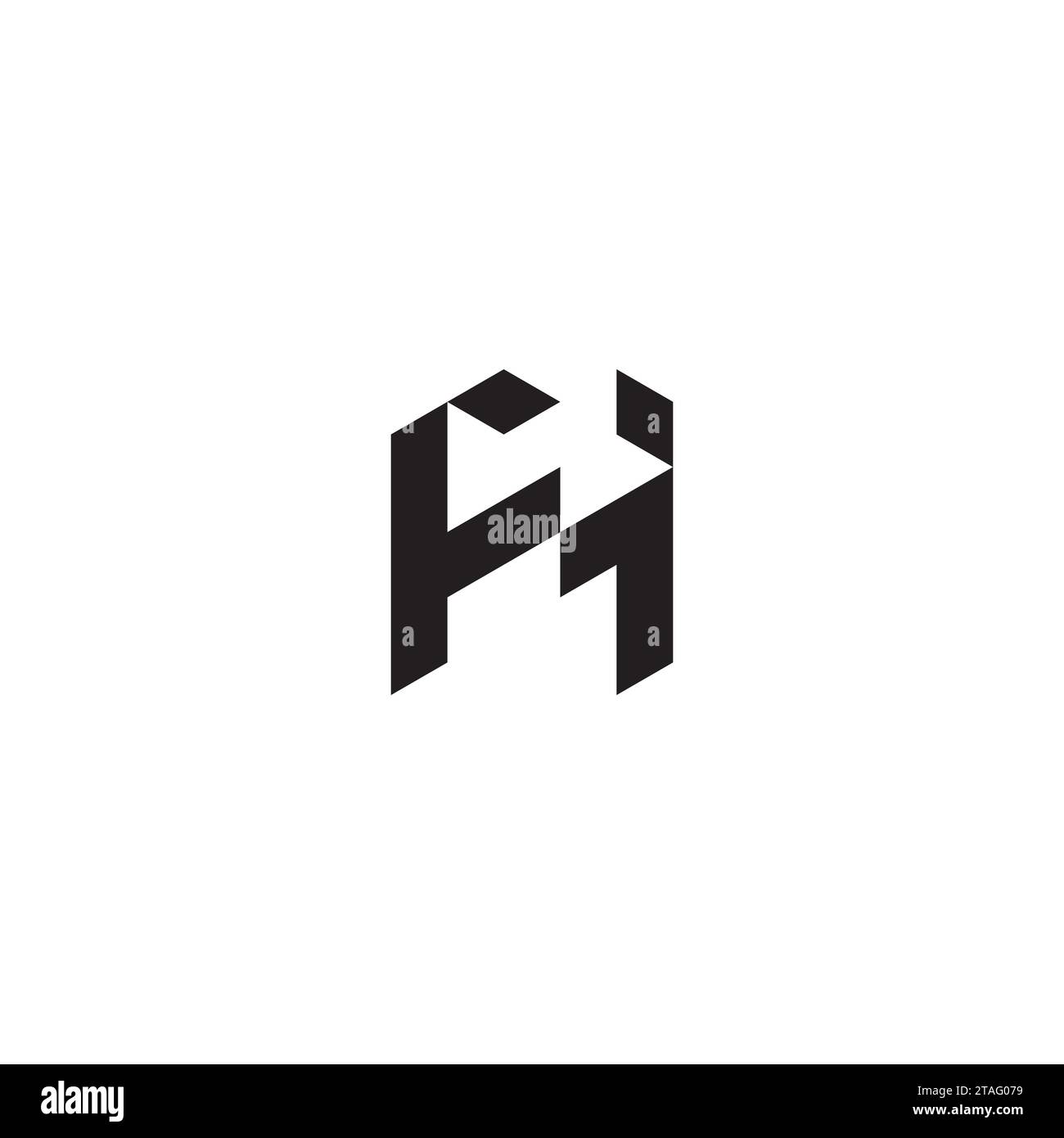 FH initial logo letters in high quality professional design that will ...