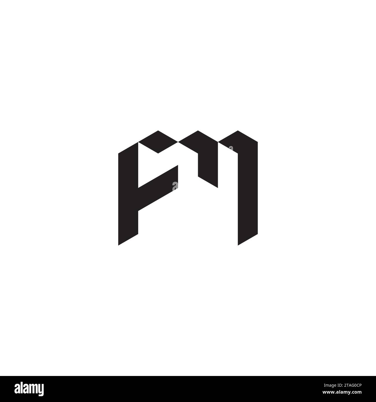 FM initial logo letters in high quality professional design that will ...