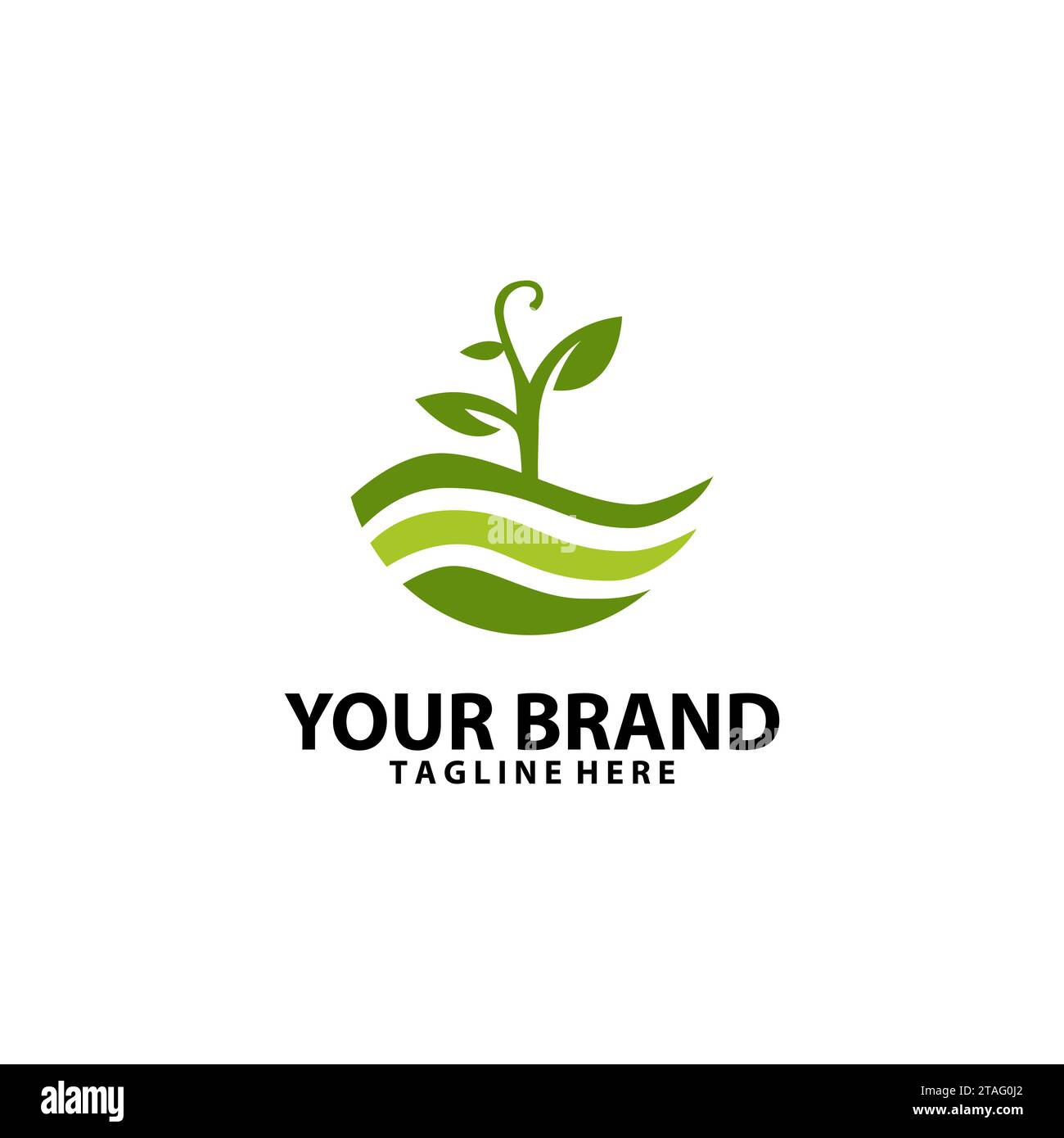 green plant ecology logo design vector Stock Vector Image & Art - Alamy