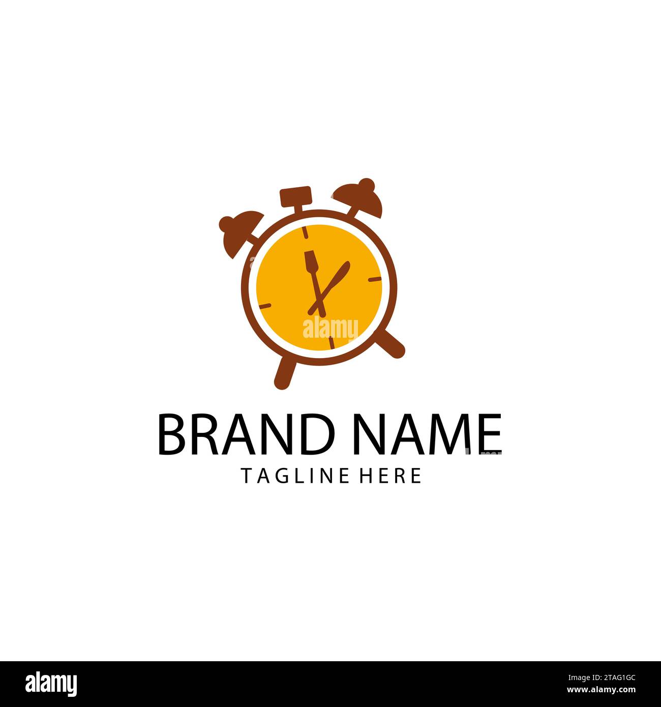 lunch time reminder clock logo design vector Stock Vector Image & Art ...