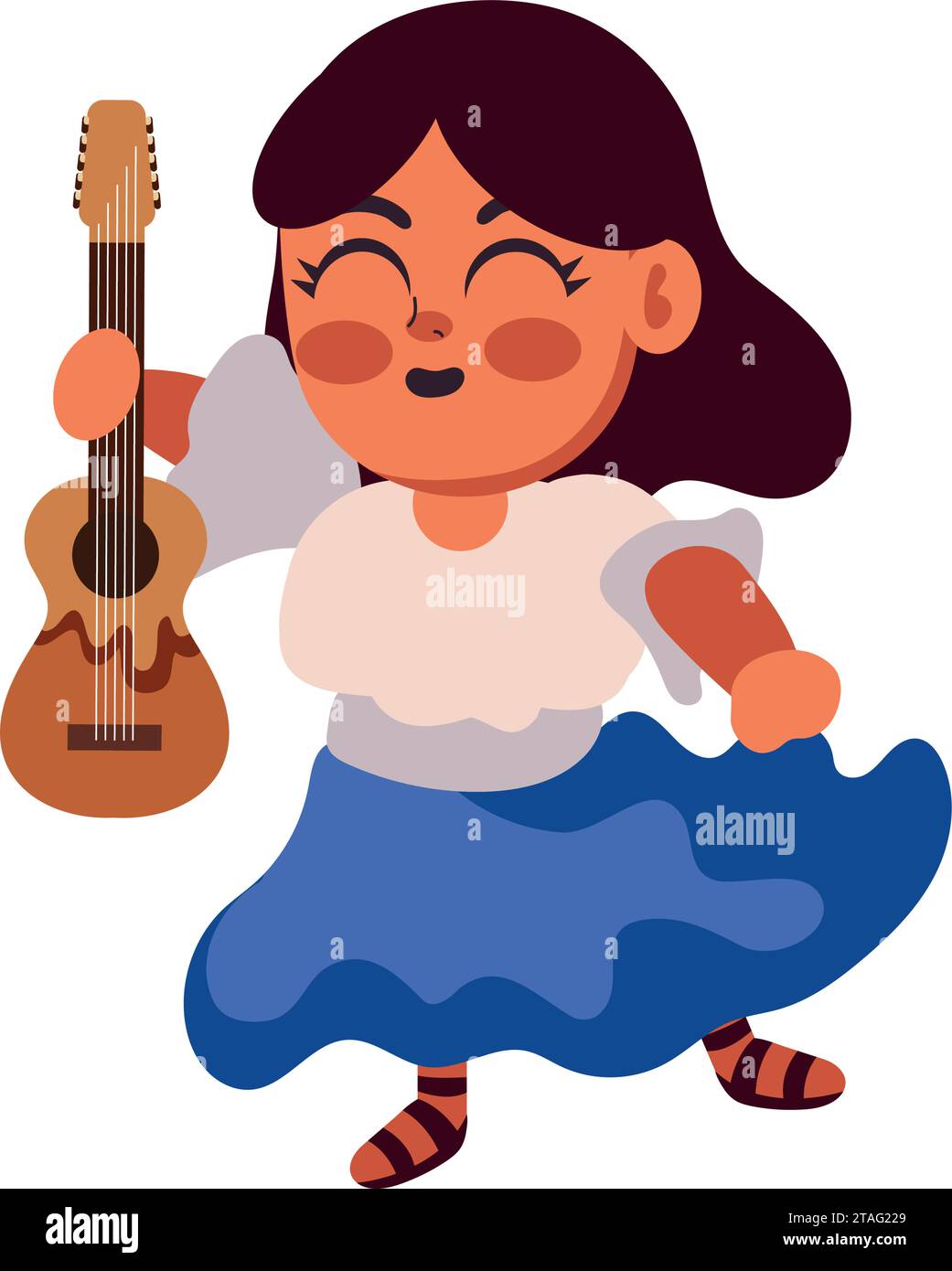 chile charango character woman Stock Vector Image & Art - Alamy