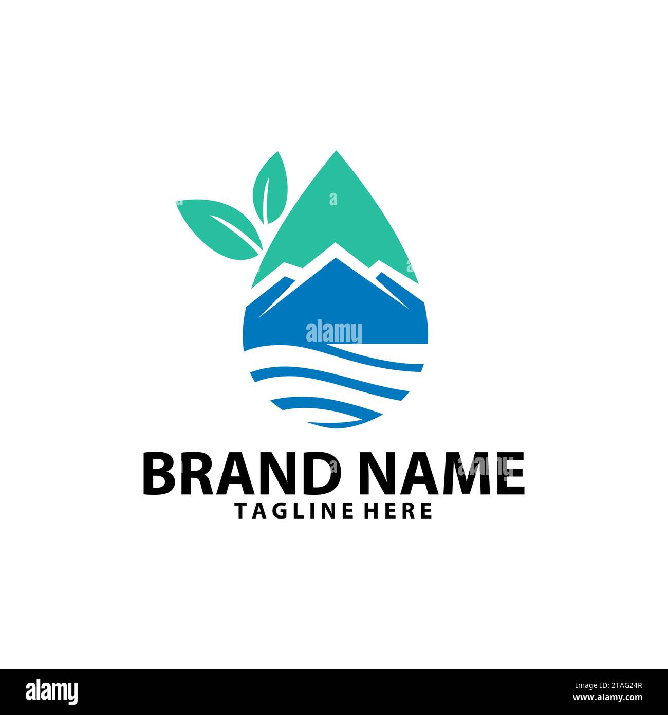 natural mountain water logo design vector Stock Vector Image & Art - Alamy