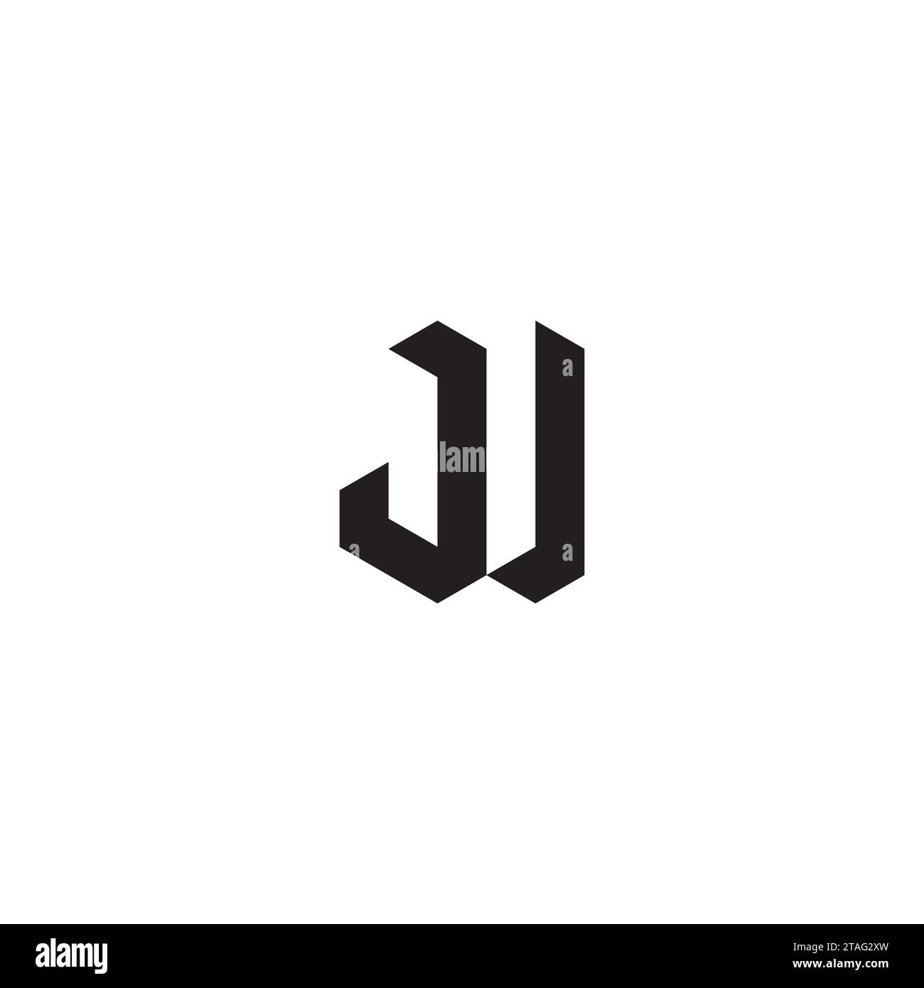 Ju minimal logo design Stock Vector Images - Alamy