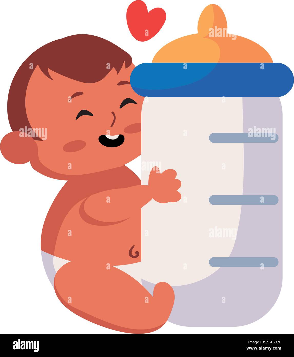 baby with bottle cartoon Stock Vector Image & Art - Alamy