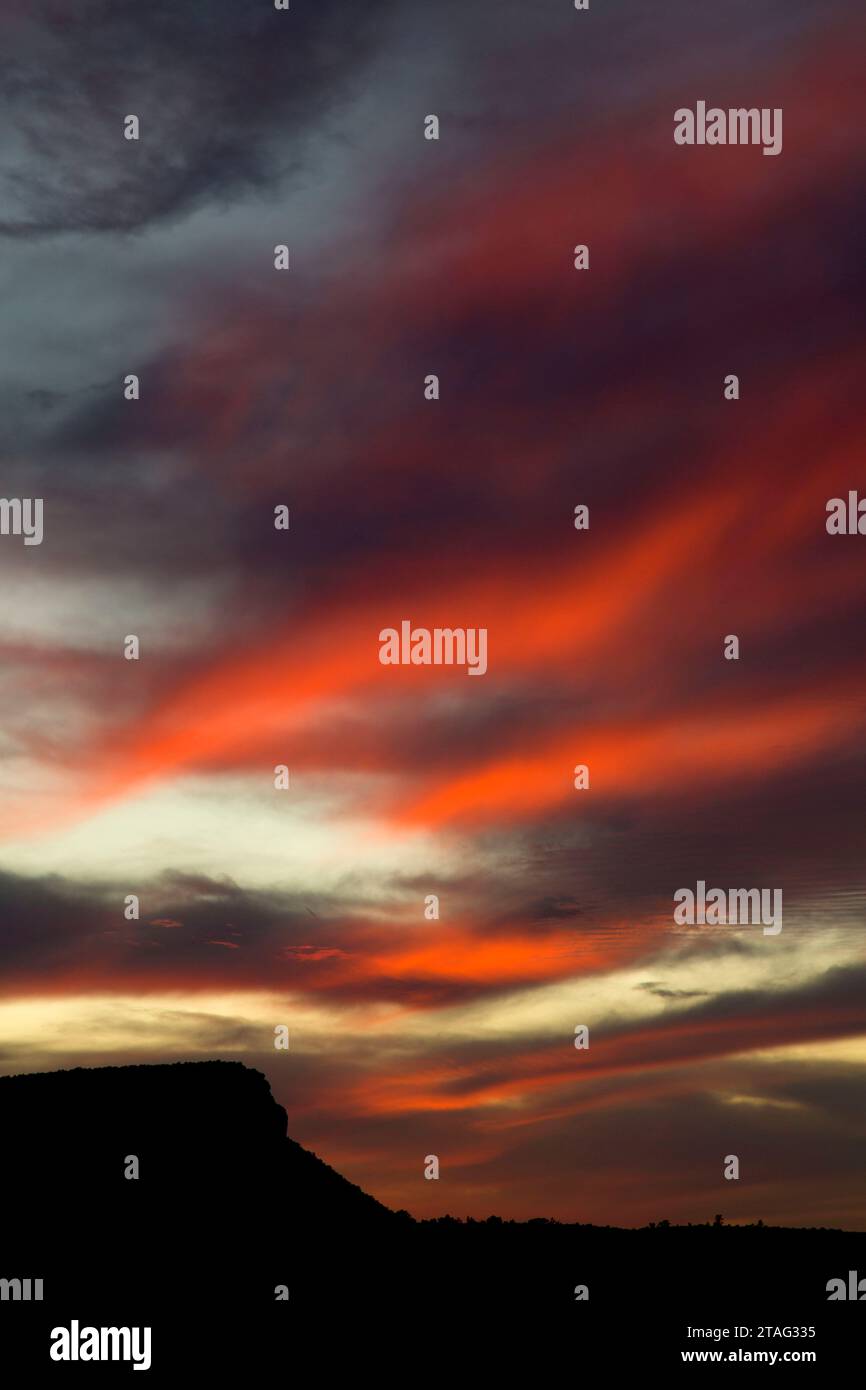 Bluff sunset, El Malpais National Monument, New Mexico Stock Photo - Alamy