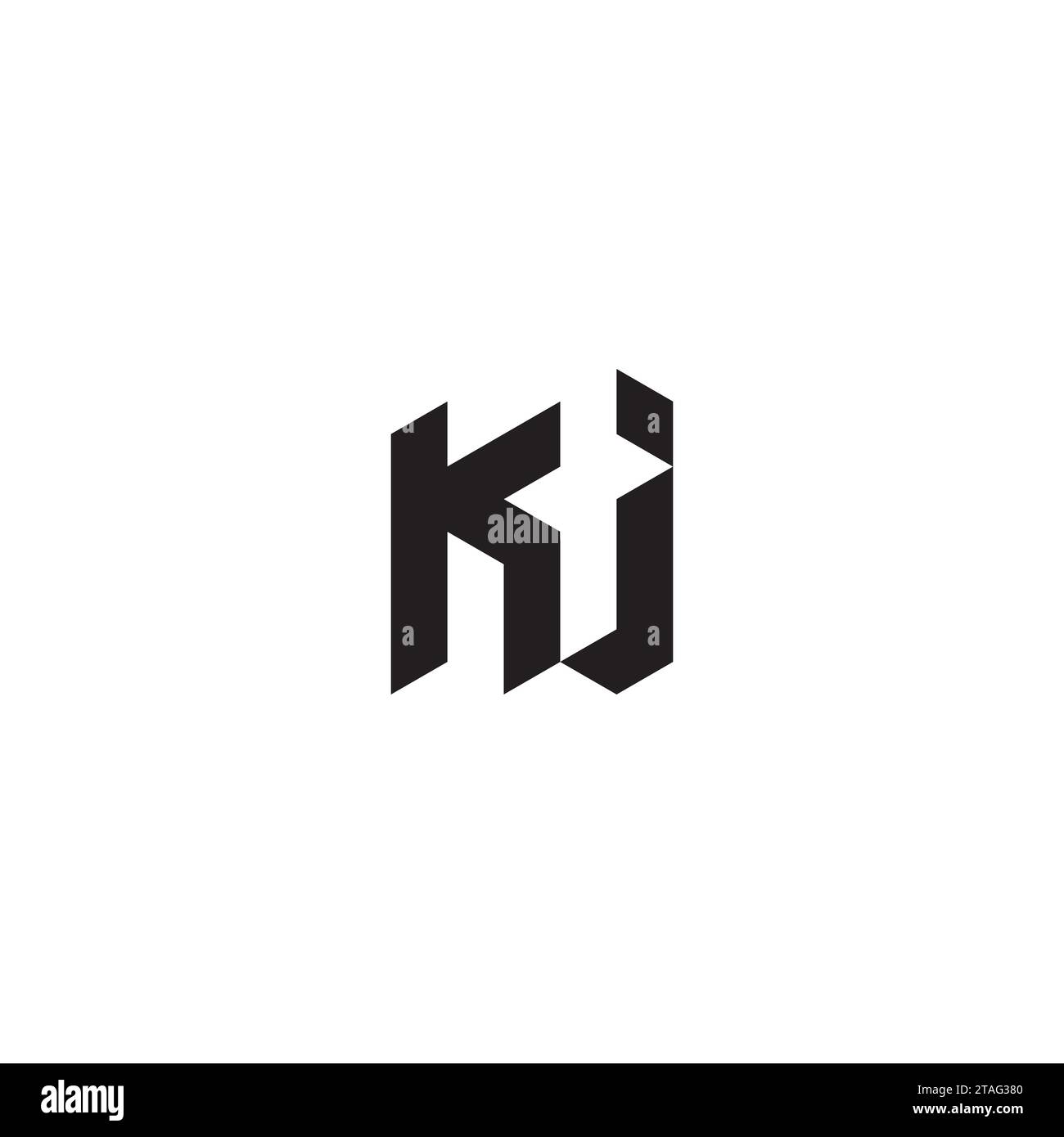 KJ initial logo letters in high quality professional design that will ...