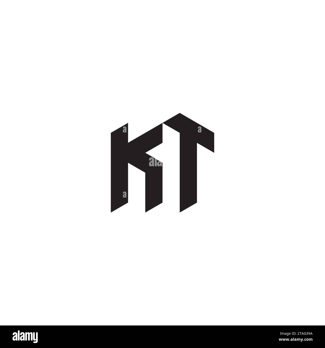 KT initial logo letters in high quality professional design that will ...