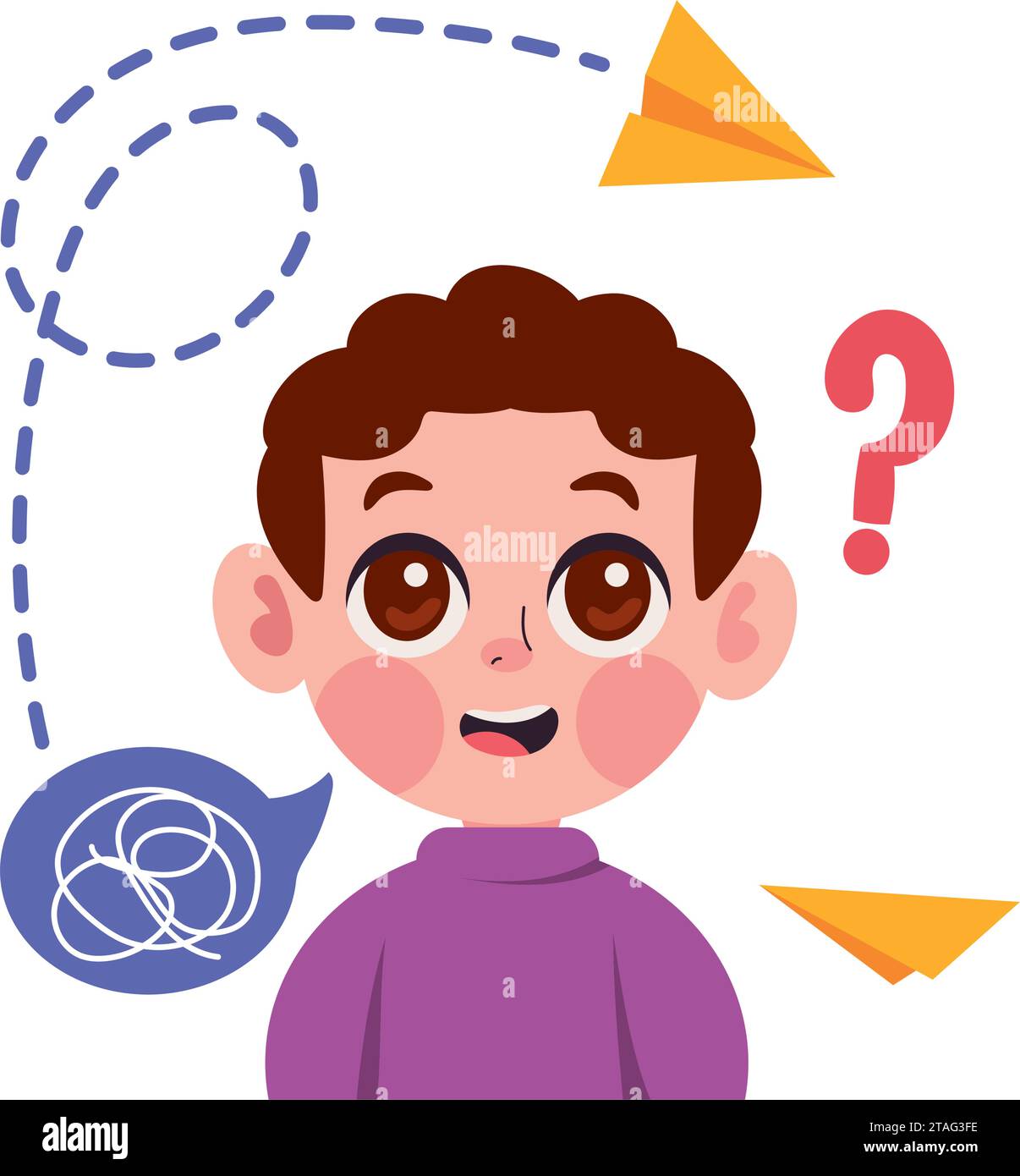 Boy with adhd Stock Vector Images - Alamy