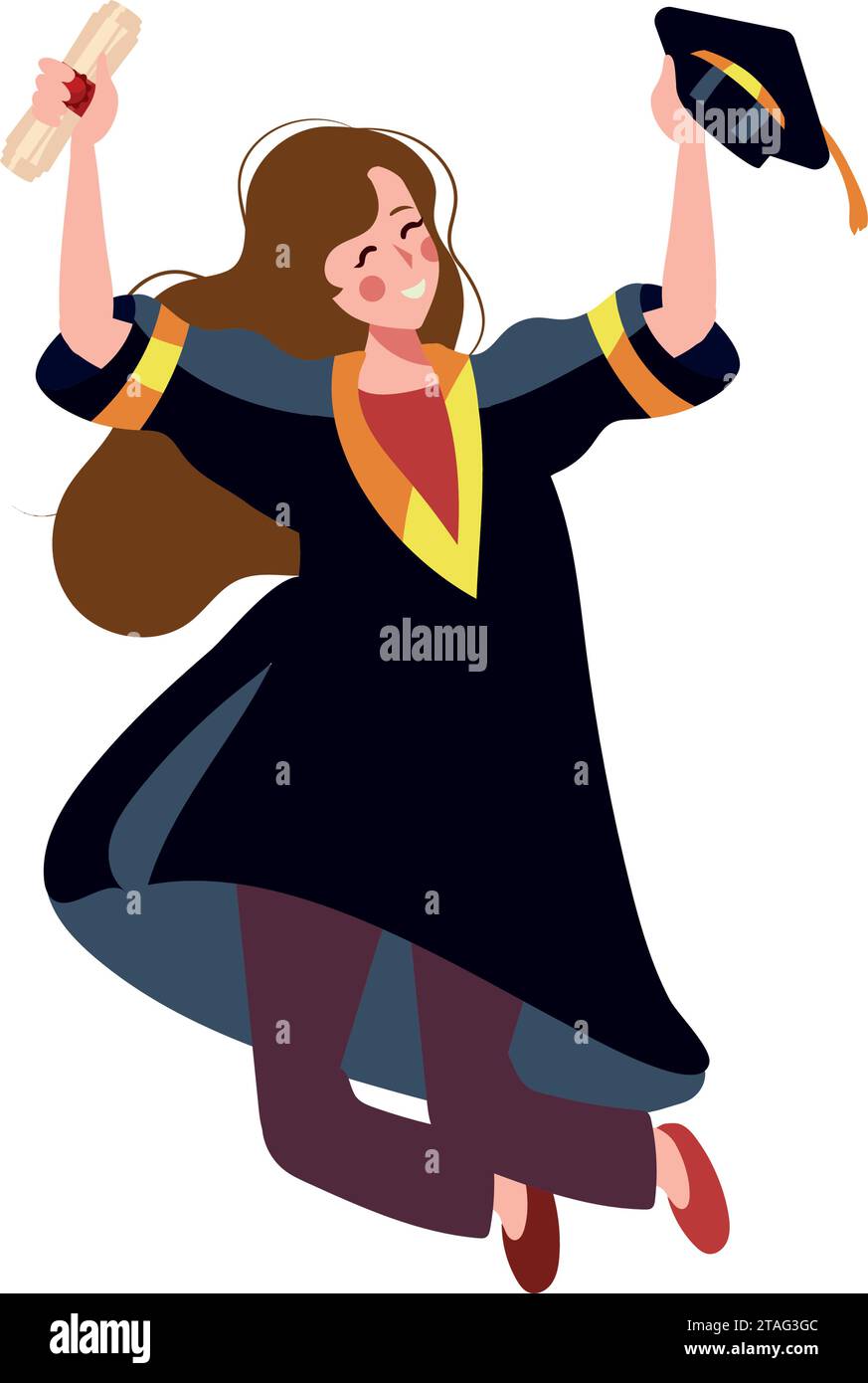 Graduation celebration graduate holding Stock Vector Images - Alamy