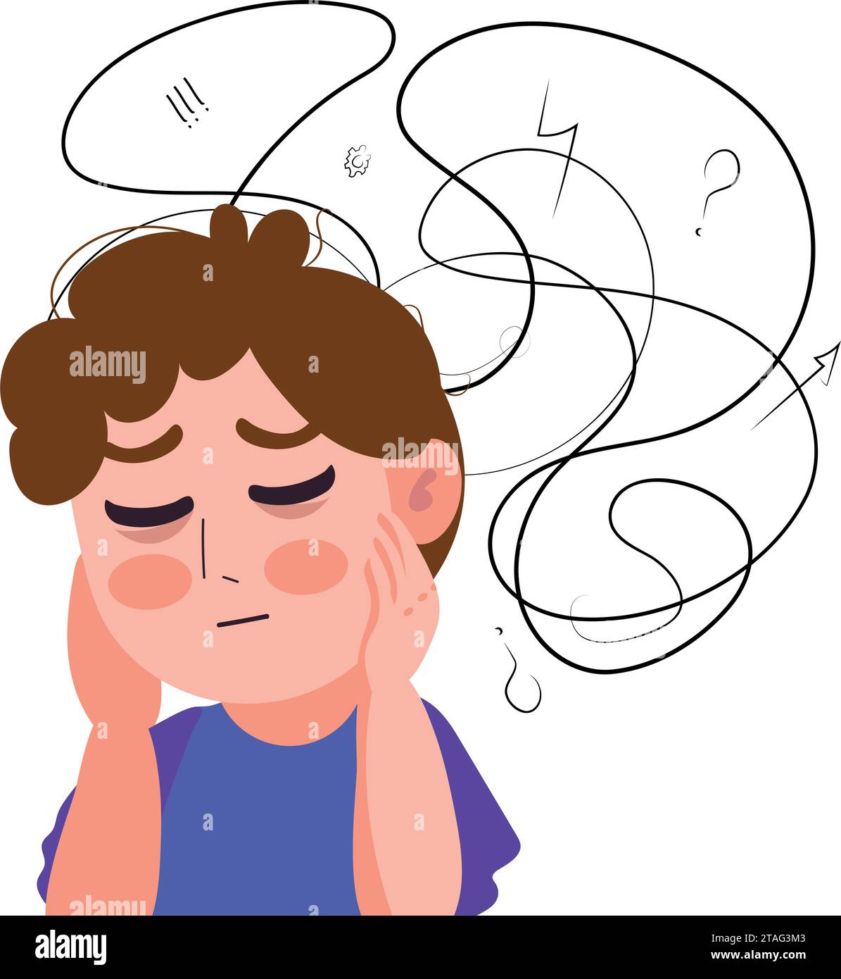 attention deficit hyperactivity disorder kid Stock Vector Image & Art ...