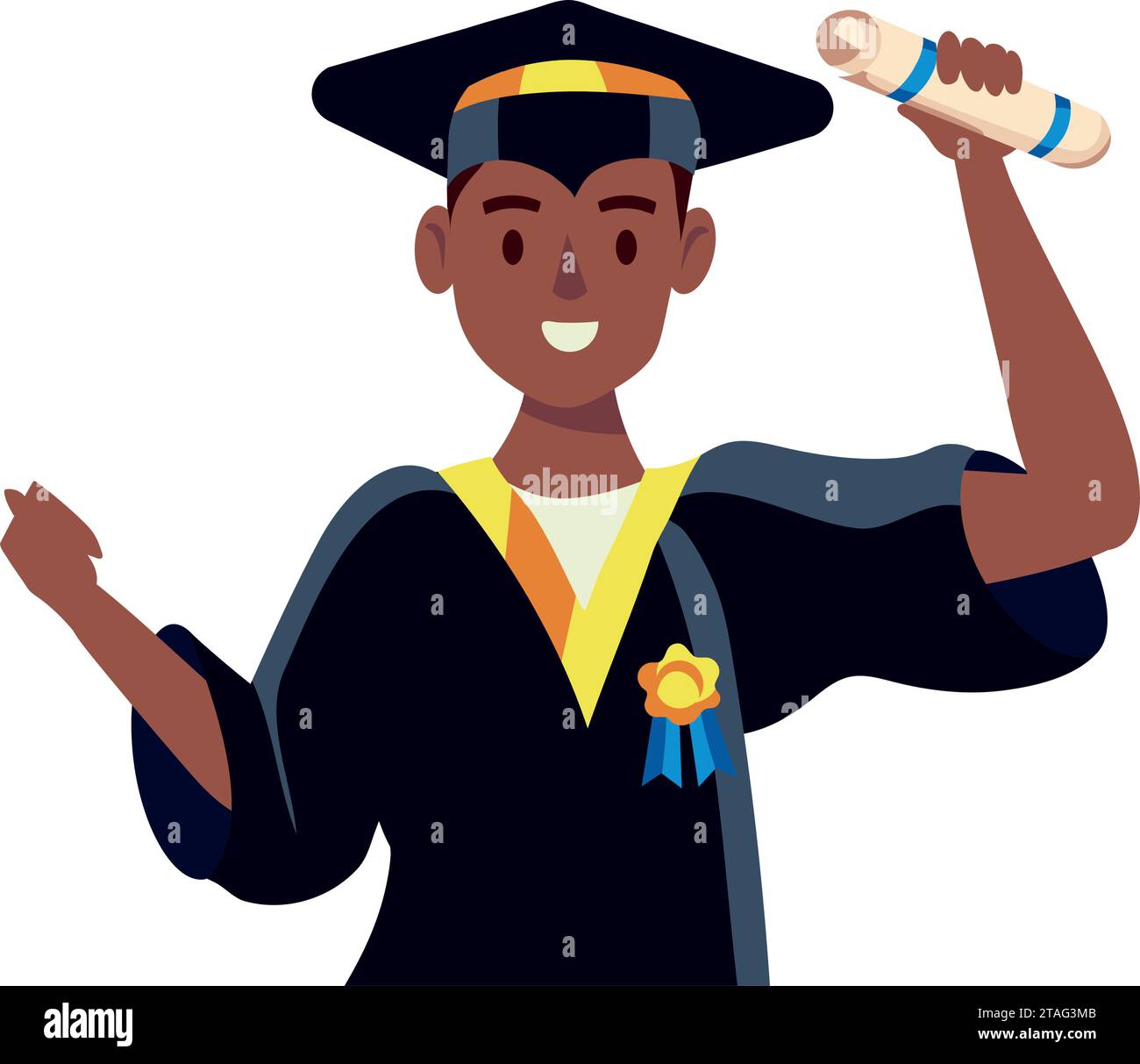 Isolated boy graduation cap Cut Out Stock Images & Pictures - Alamy