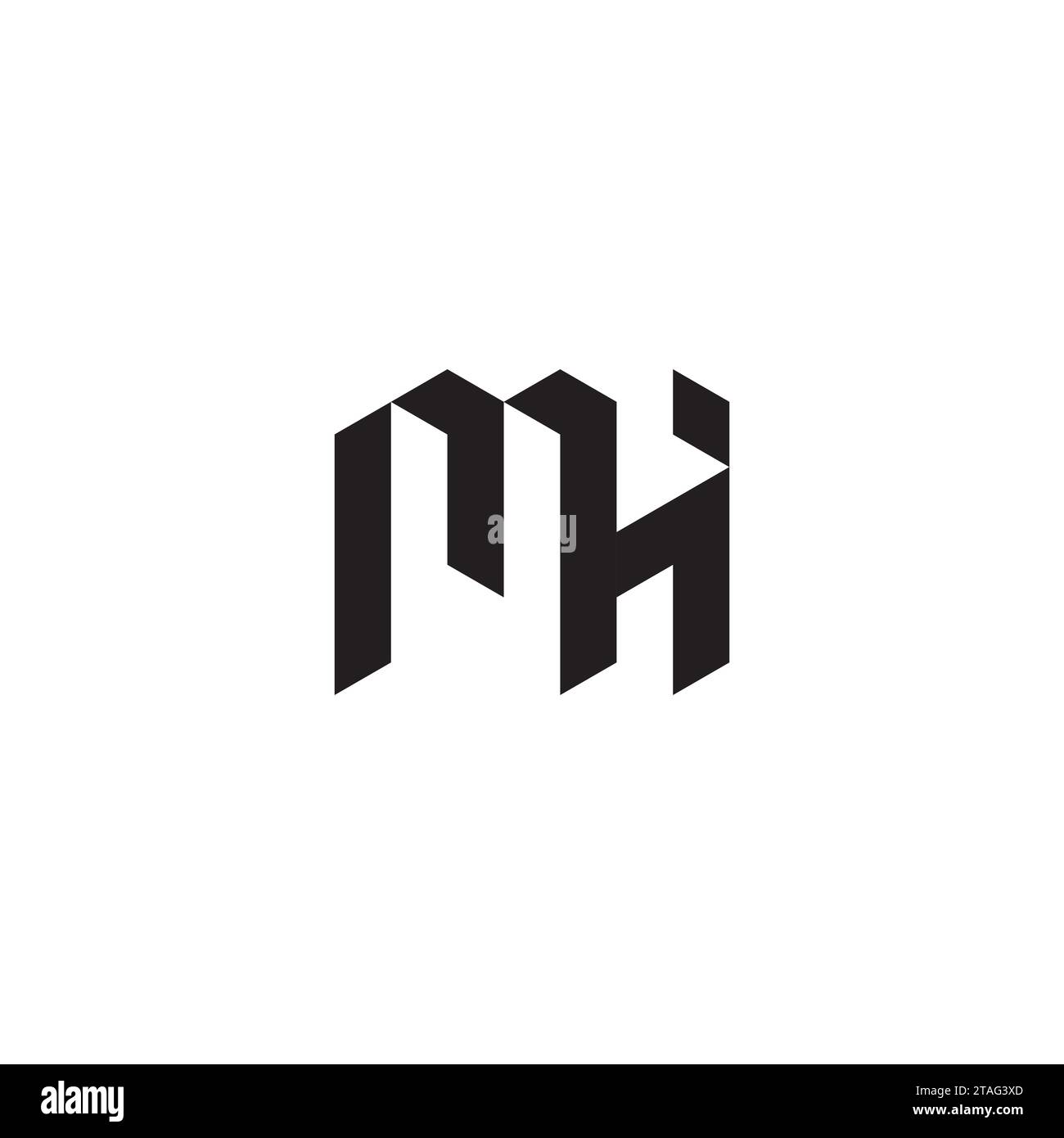 MH initial logo letters in high quality professional design that will ...