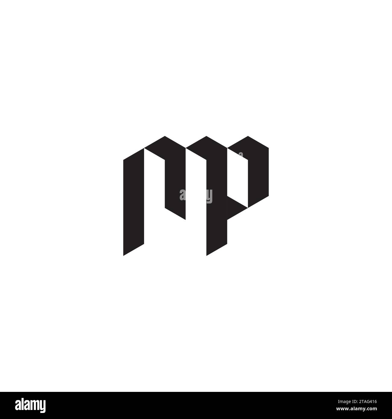 Initial mp logo vector vectors Black and White Stock Photos & Images ...