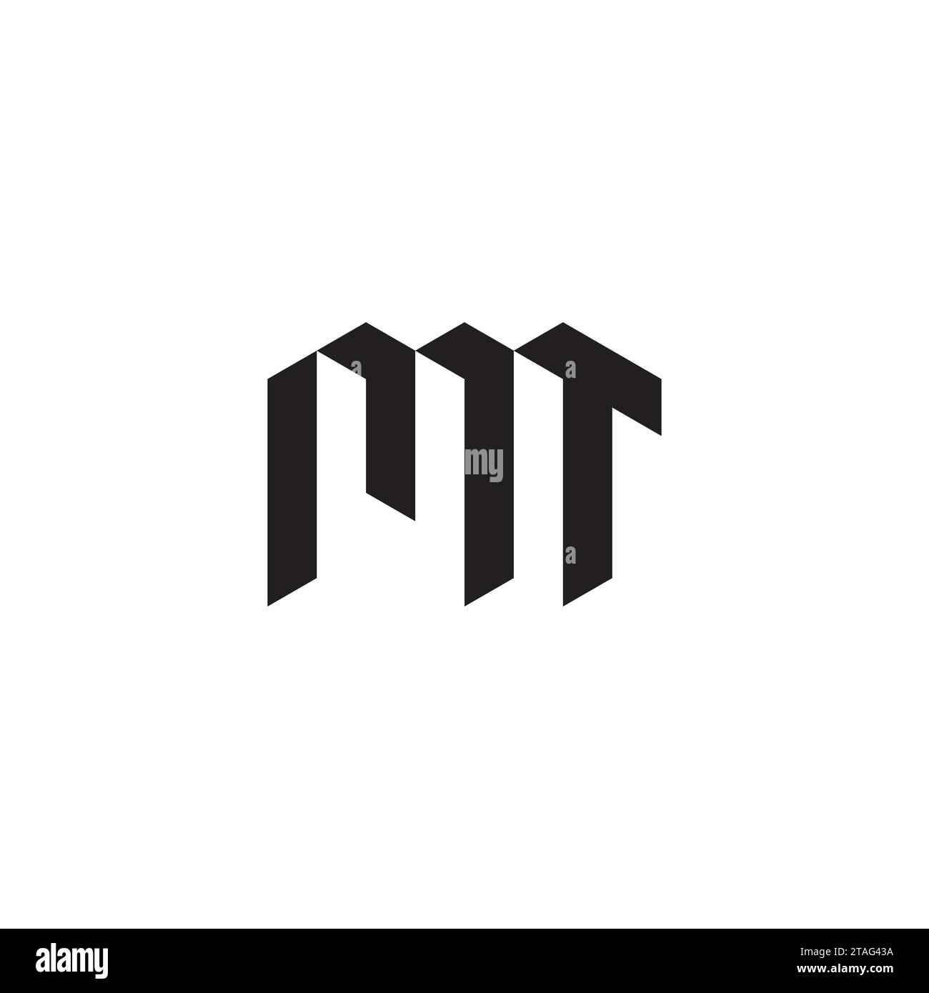 MT initial logo letters in high quality professional design that will ...