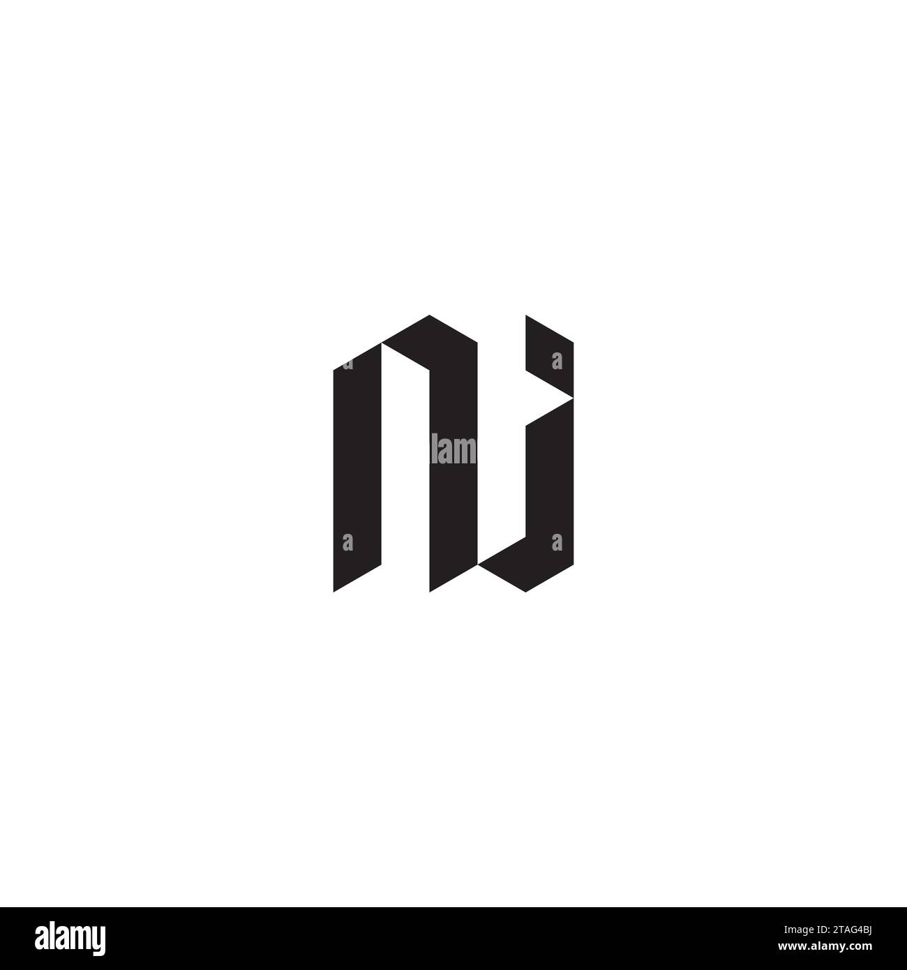 NJ initial logo letters in high quality professional design that will ...