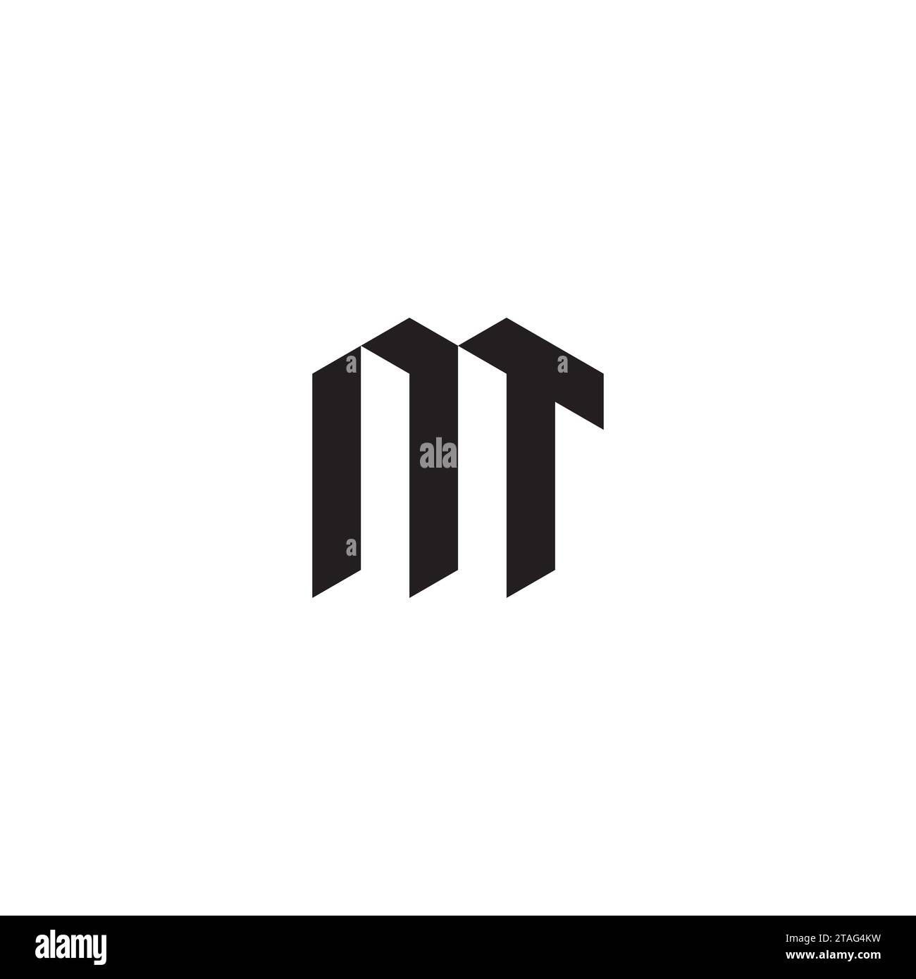 NT initial logo letters in high quality professional design that will ...