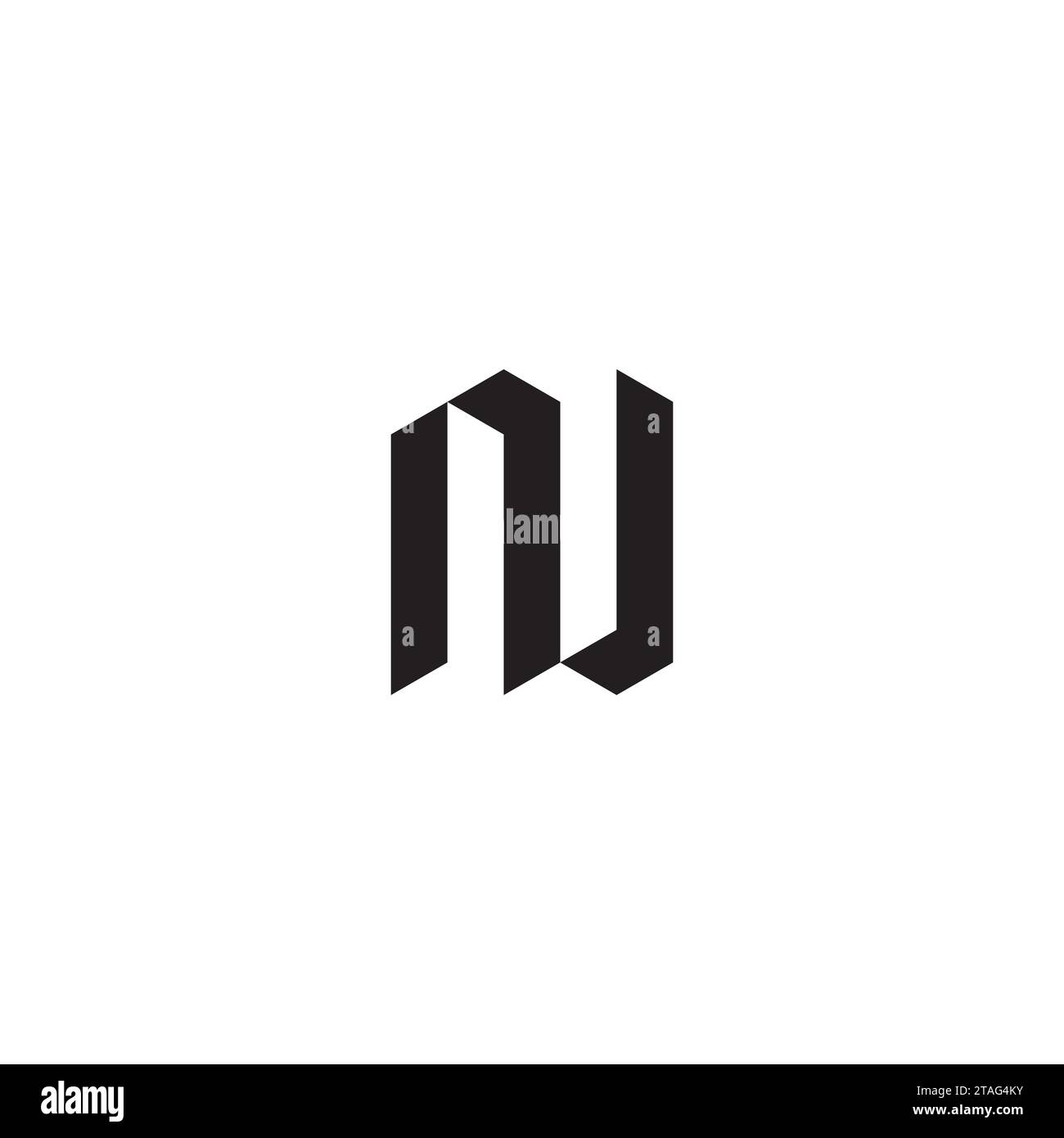 NU initial logo letters in high quality professional design that will ...