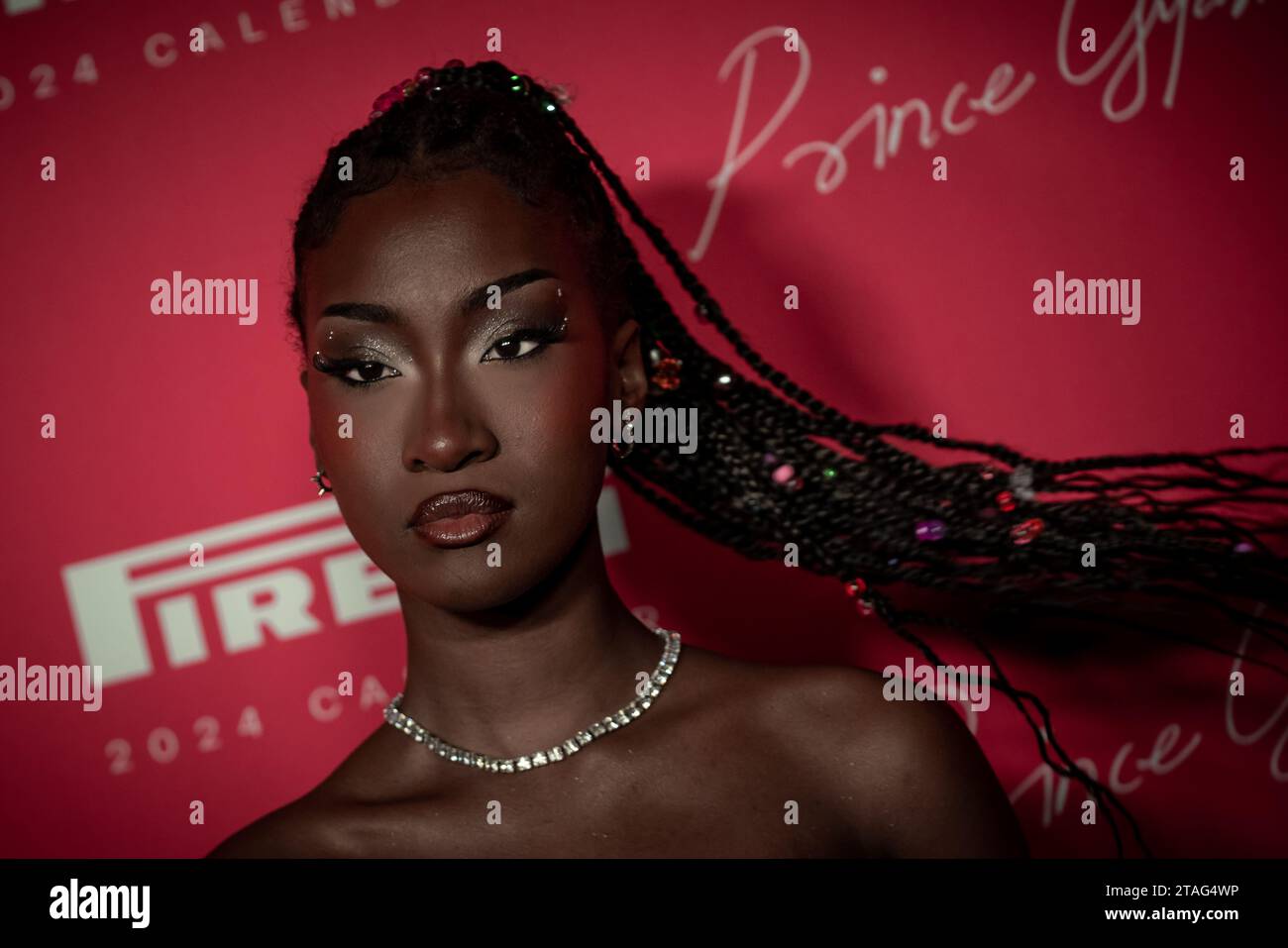 London, UK. 30th November 2023. Sarah Phenom arrives for the unveiling ...