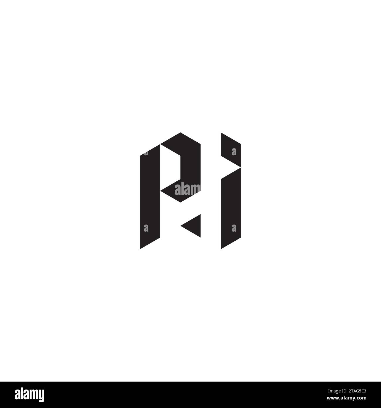 PI initial logo letters in high quality professional design that will ...