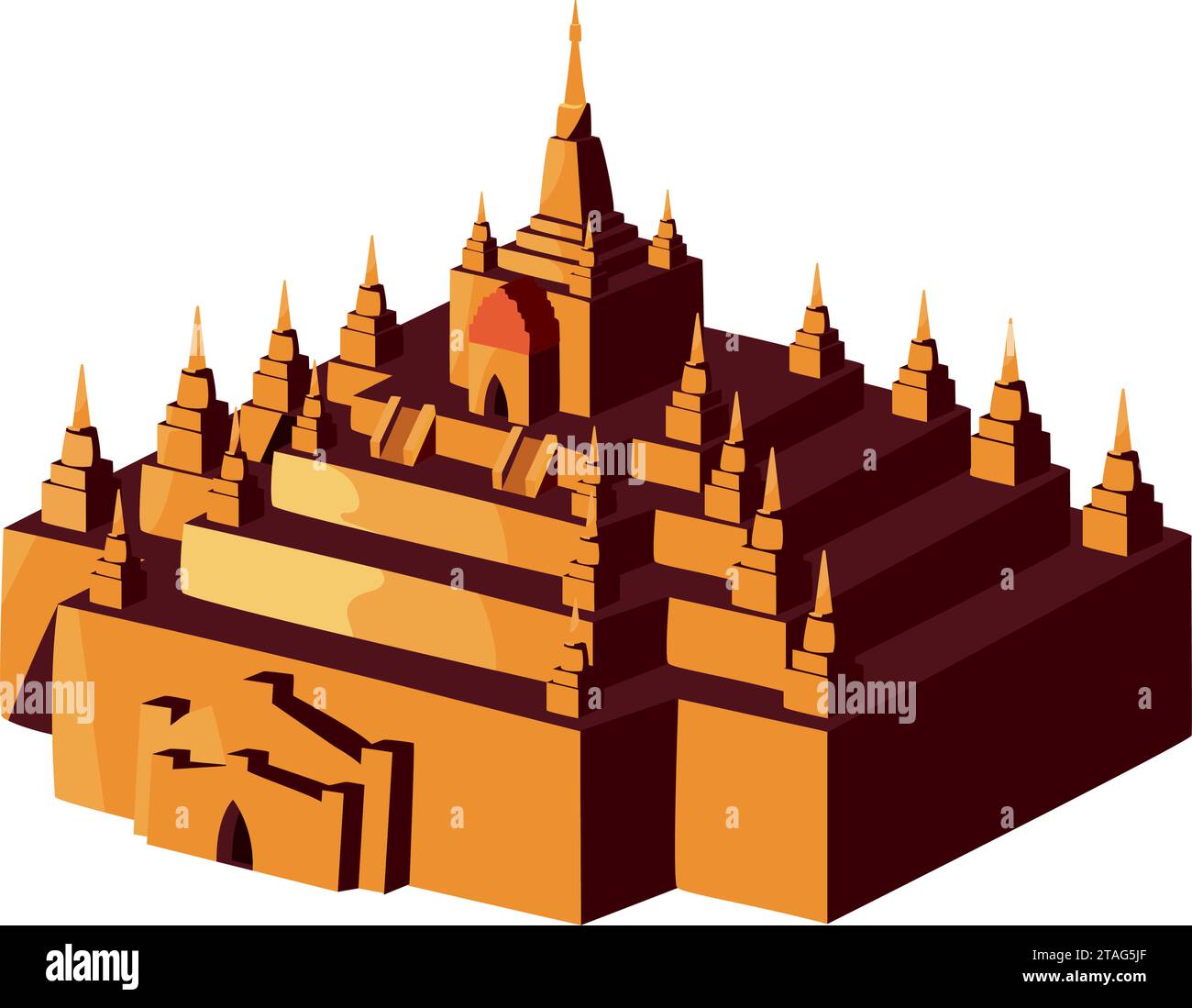Myanmar independence monument Stock Vector Images - Alamy