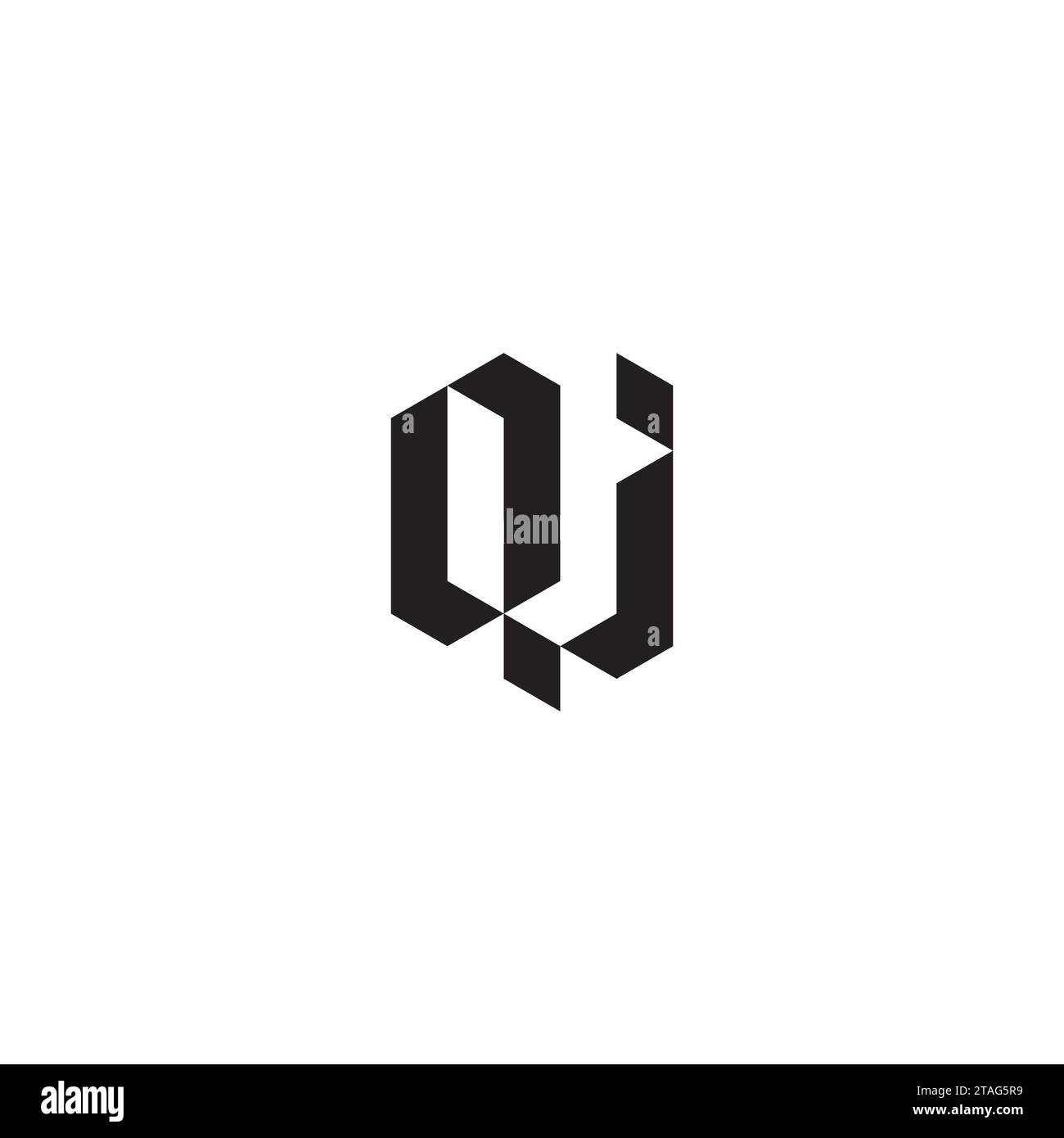 Qj minimal logo design Stock Vector Images - Alamy