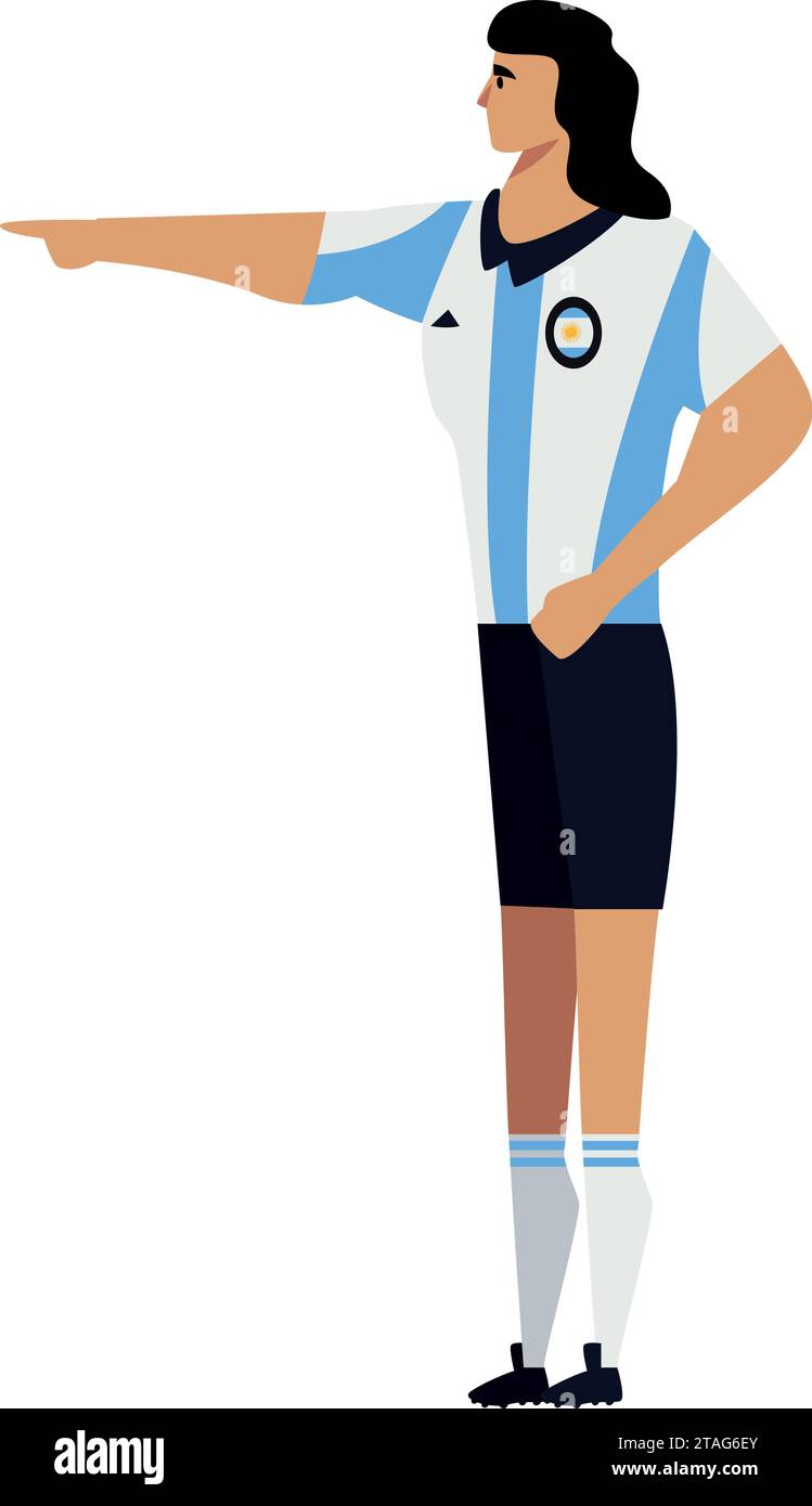 soccer argentina player cartoon Stock Vector Image & Art - Alamy