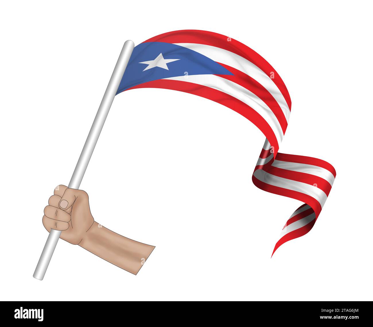 Puerto rico flag ribbon hi-res stock photography and images - Alamy