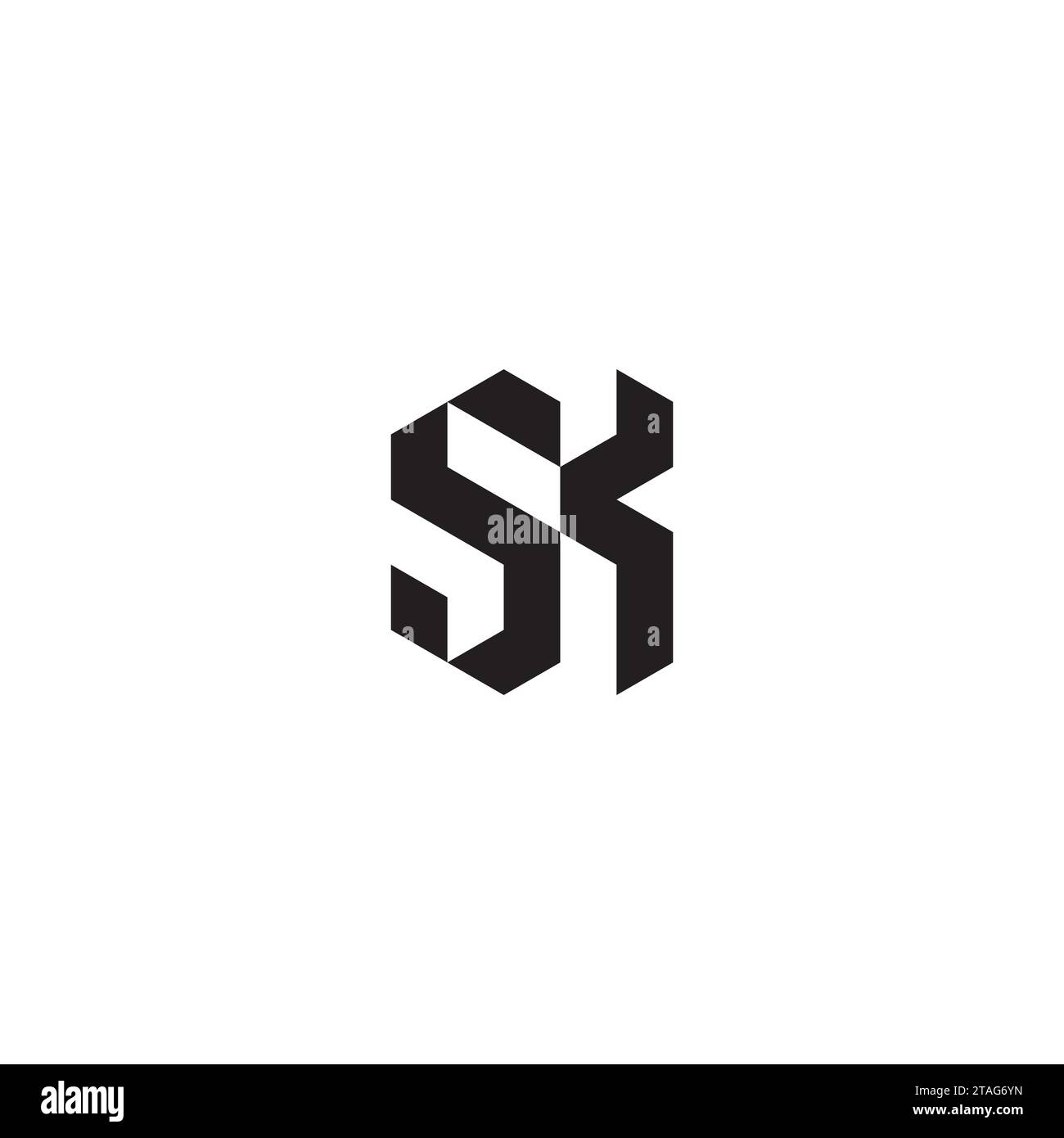 SK initial logo letters in high quality professional design that will ...