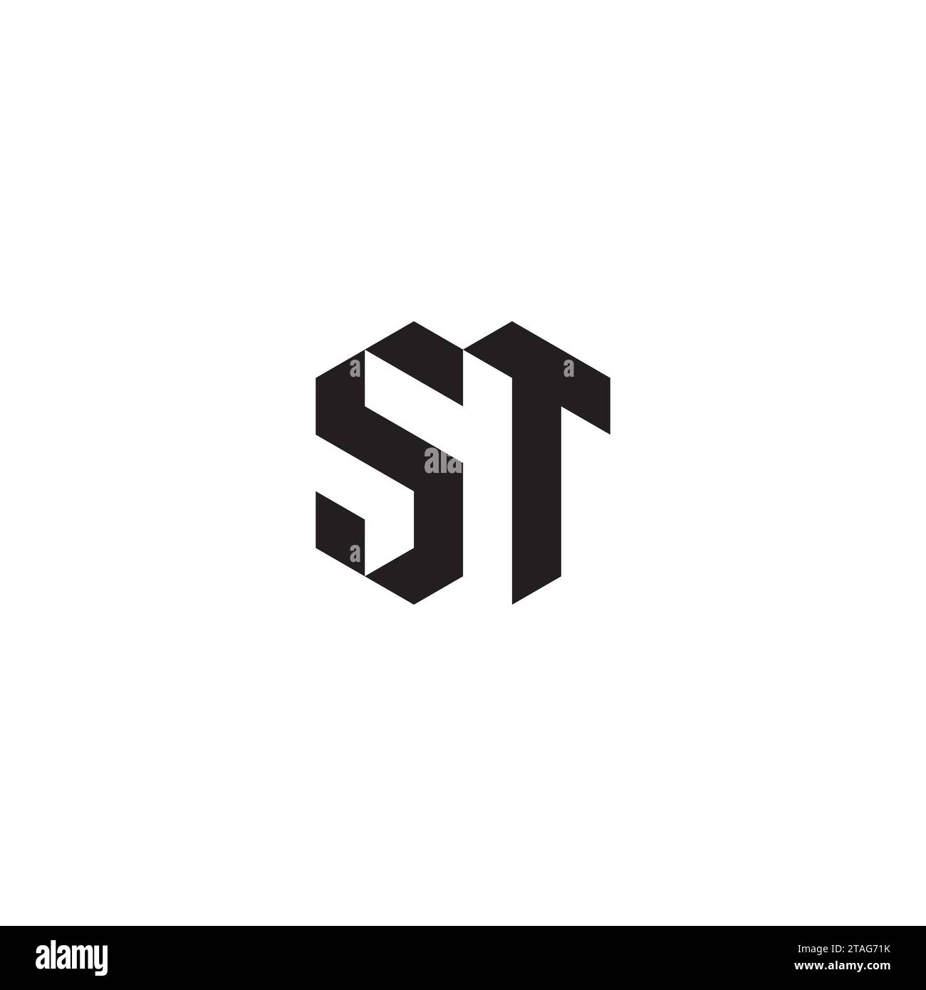 ST initial logo letters in high quality professional design that will ...
