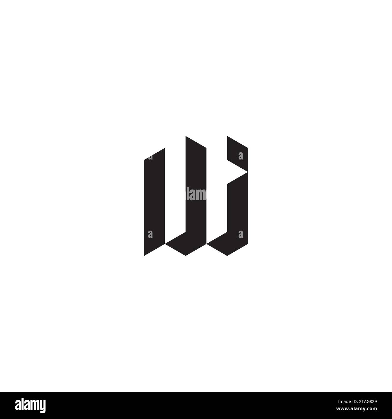 Uj minimal logo design Stock Vector Images - Alamy