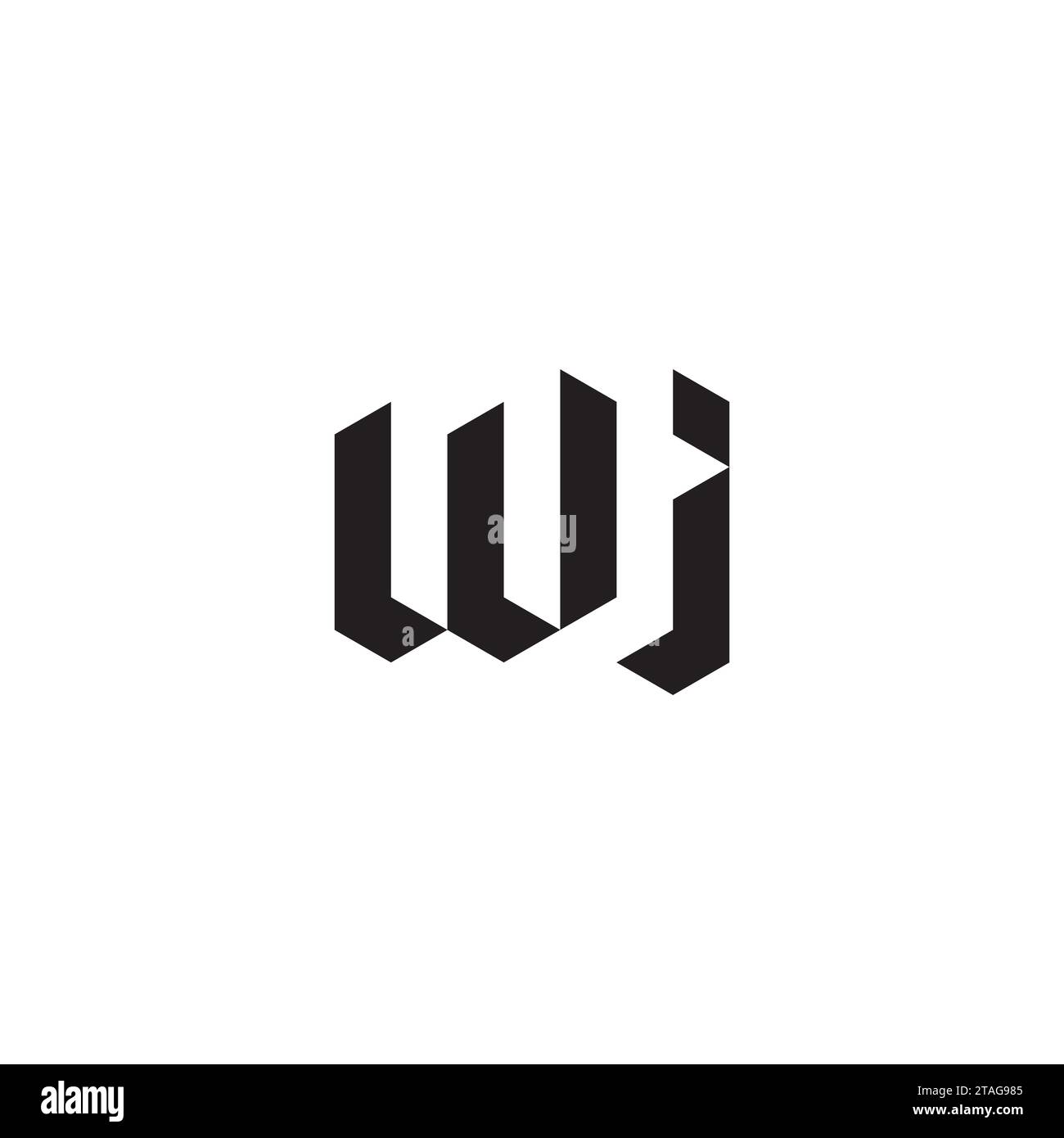 WJ initial logo letters in high quality professional design that will ...