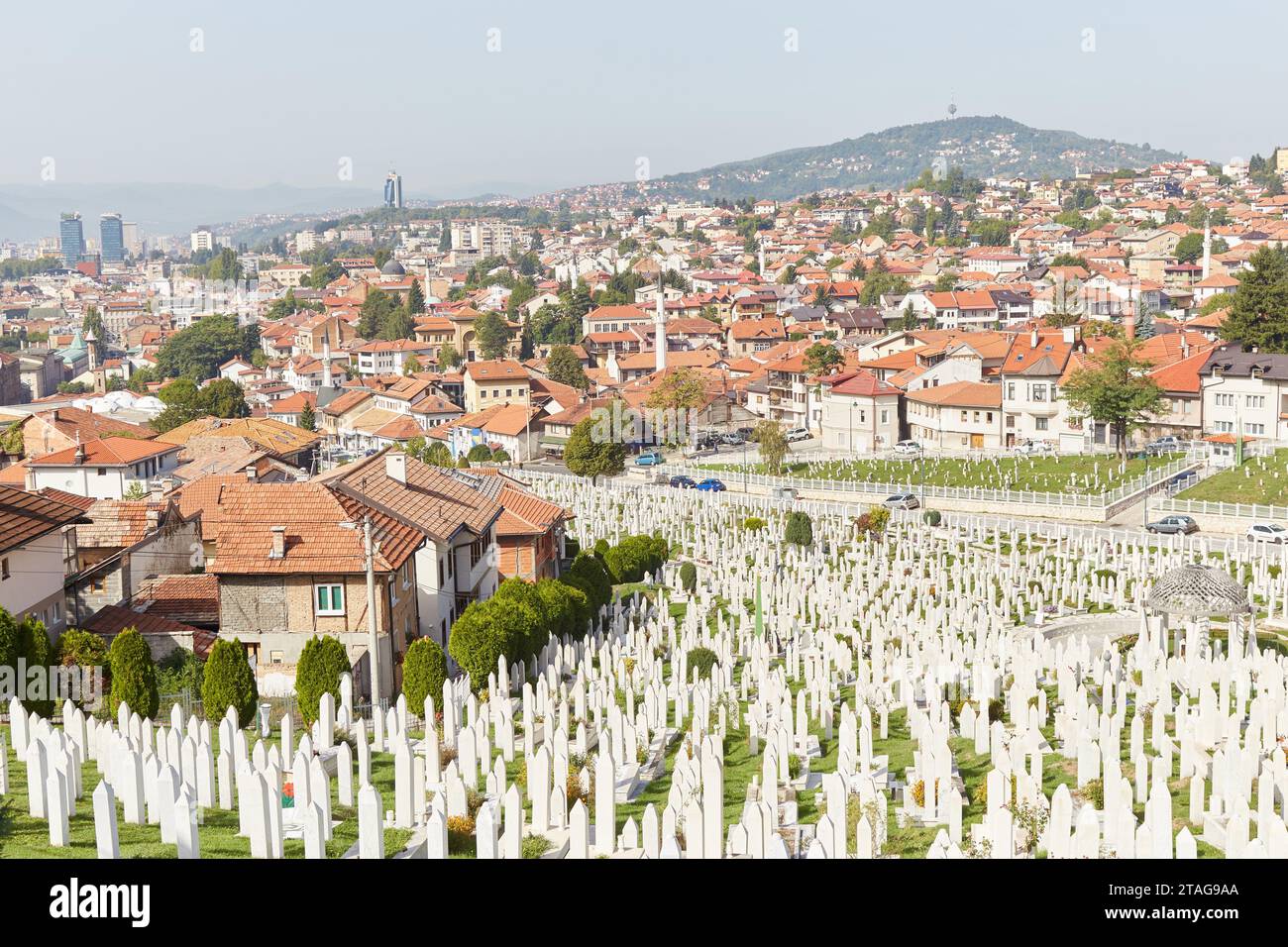 The historic Vratnik district of Sarajevo, the capital of Bosnia and ...