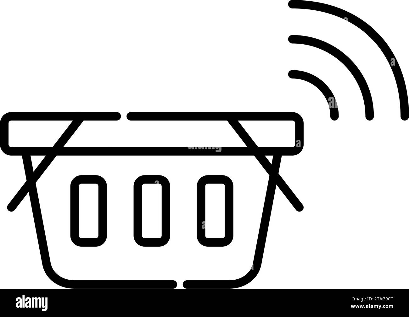 Contactless store checkout using RFID reader chip equipped shopping baskets. Pixel perfect ...