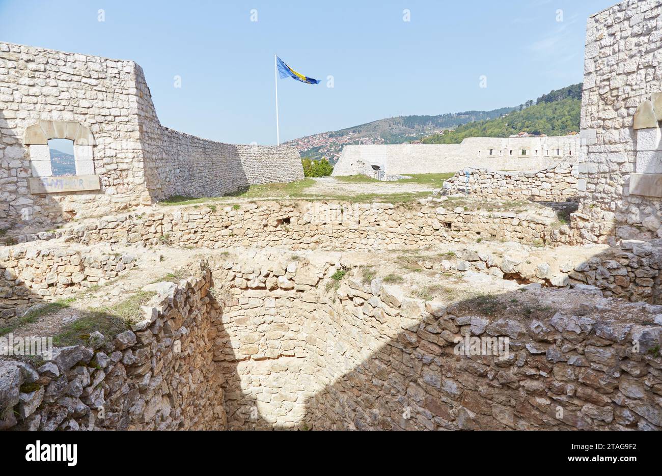 The historic Vratnik district of Sarajevo, the capital of Bosnia and ...
