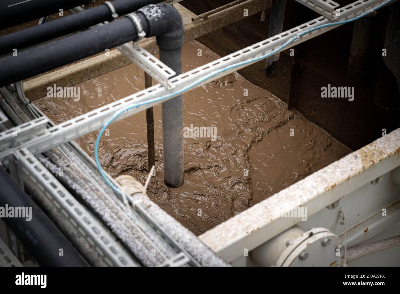 Wittmund, Germany. 30th Nov, 2023. Washed sludge in the soil washing ...
