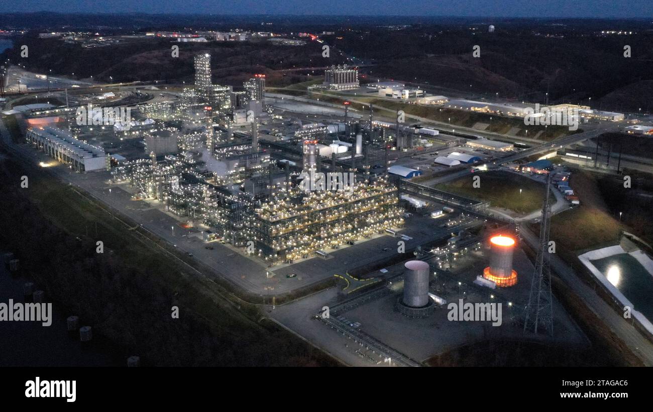 This is the Shell Ethane Cracker Plant on the Monongahela River in ...