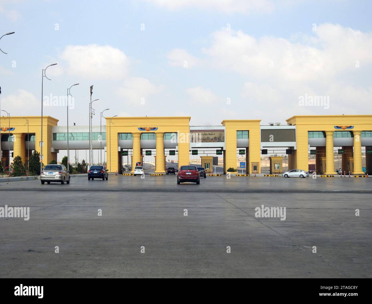 Giza, Egypt, September 9 2022: Alexandria Cairo desert road Gates ...