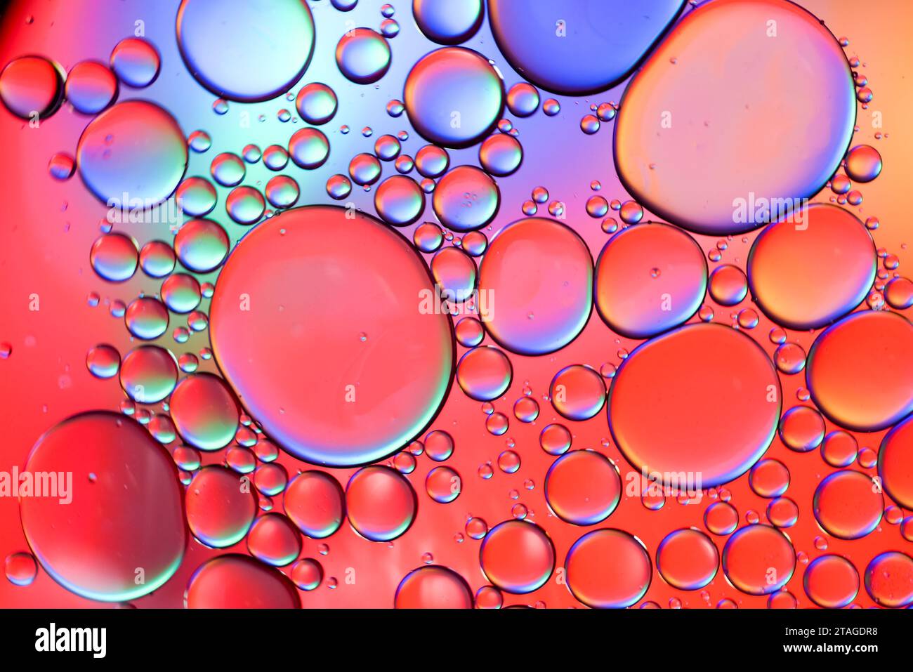 Colorful artistic of oil drop floating on the water Stock Photo - Alamy