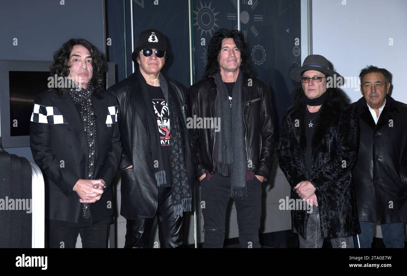 November 30, 2023, New York, New York, USA: Paul Stanley, Gene Simmons ...