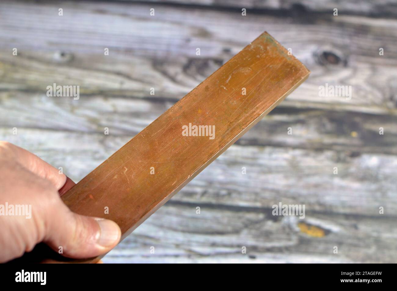 Long heavy copper bar, Copper is a mineral, an element and a metal ...