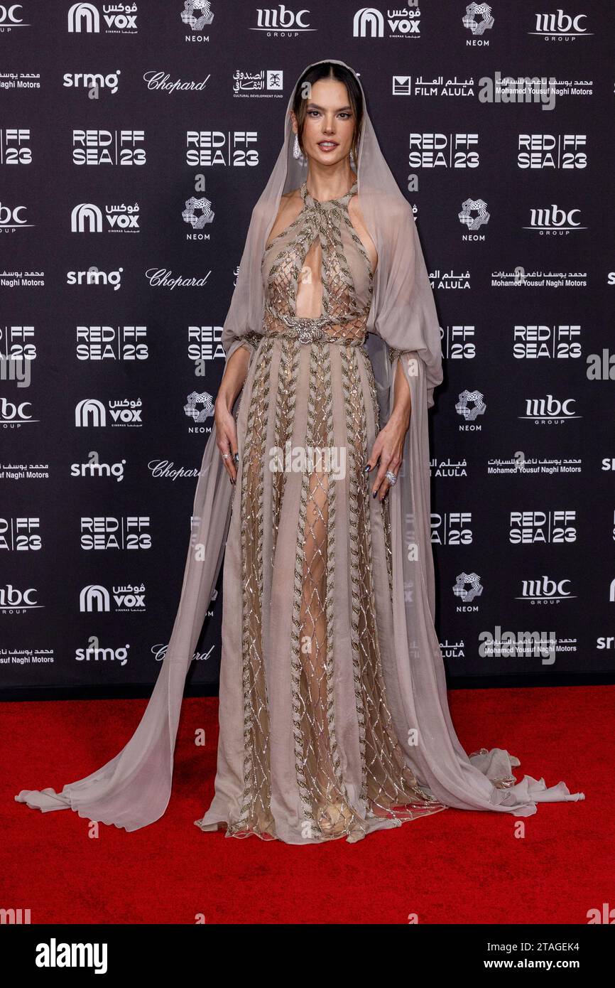 Alessandra Ambrosio poses for photographers upon arrival at the opening ...
